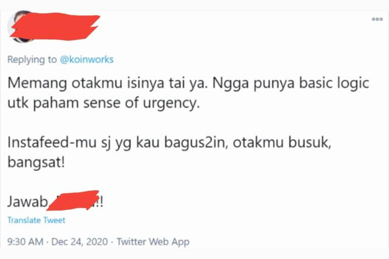 KLARIFIKASI TERHADAP KELUHAN DAN KOMENTAR NEGATIF DI MEDIA SOSIAL KOINWORKS